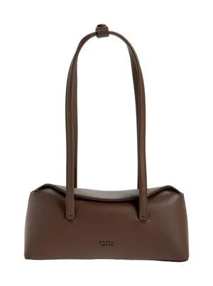 FREJA NEW YORK Mini Chrystie Faux Leather Shoulder Bag - Espresso