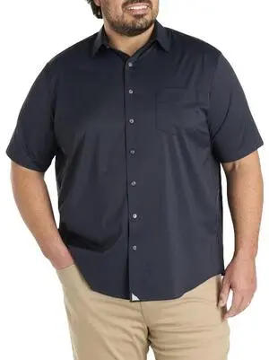 UNTUCKIT FIT BY DXL Big & Tall Gironde Sport Shirt Black