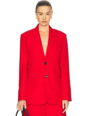 Ami Semi Lined Blazer - Poppy
