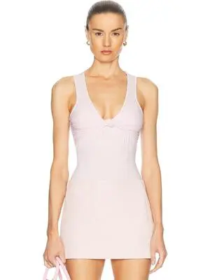 Fleur Du Mal Wrap Tie Bodysuit - Barely Pink