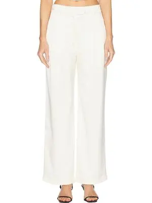 FLEUR DU MAL Satin Relaxed Pant - Vanilla
