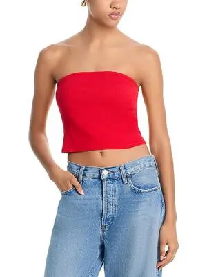 PERFECTWHITETEE Talula Blondie Tube Top - Poppy Red