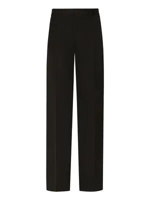 Dolce & Gabbana Straight-leg Wool Pants - Black