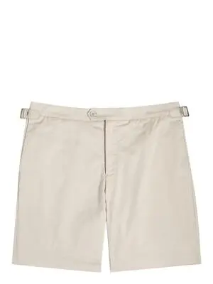 RAITH Tailored Stretch-Cotton Shorts Beige