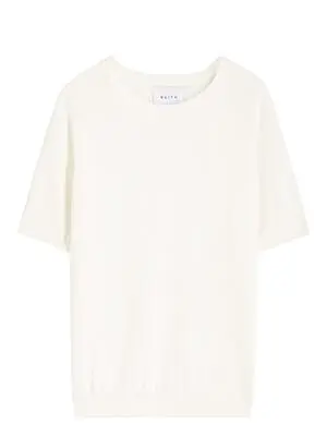 RAITH Riera Fine-knit T-shirt - Ecru