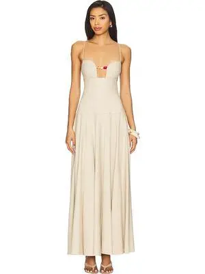 LOVERS AND FRIENDS Jolene Maxi Dress - Linen Neutral