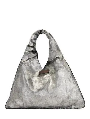 8 Other Reasons Luxe Hobo Slouch Bag - Silver Pony