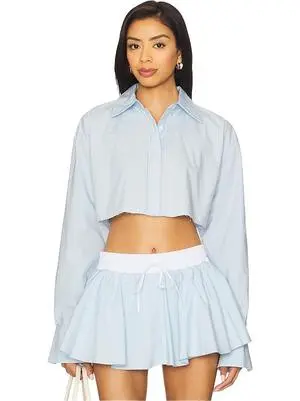 LOVERS AND FRIENDS Palmer Cropped Top - Baby Blue