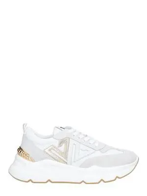 EMANUÉLLE VEE Leather And Textile Fiber Sneakers - White