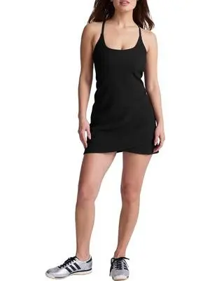 Beyond Yoga The Line Rib Active Minidress - Black Onyx