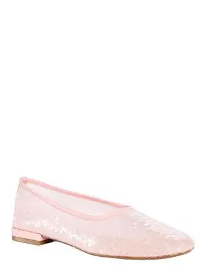 Aqua Giana Embellished Flats - Pink