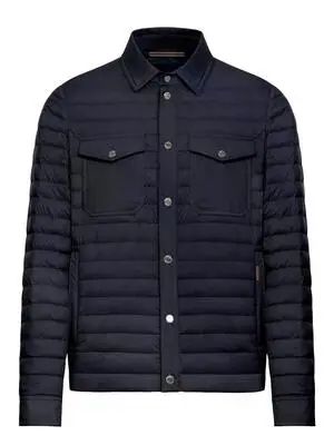 MOORER Quilted Padded Jacket - Blue