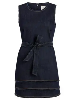 Cinq À Sept Mindie Sleeveless Denim Mini Dress - Indigo