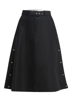 Moncler Belted Utility Midi Skirt - Black