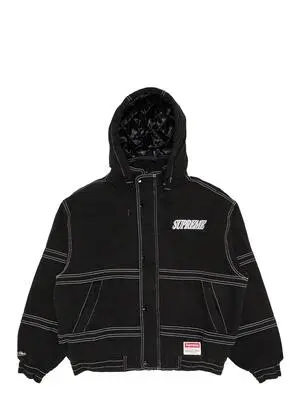 Supreme X Mitchell & Ness Twill Stadium Jacket - Black