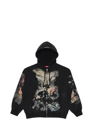 Supreme X Frank Frazetta Zip Up Hooded Sweatshirt - Black