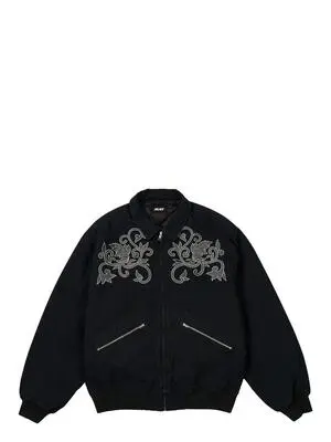 PALACE Floral Canvas Bomber Jacket - Black