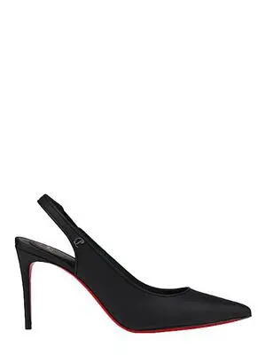 CHRISTIAN LOUBOUTIN Sporty Kate Sling 85 Leather Heeled Courts - Black