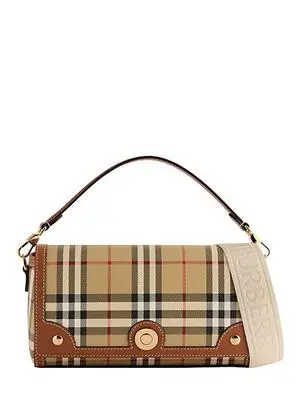 Burberry Small Coated-canvas Cross-body Bag - Vntg Chk/briar Brown