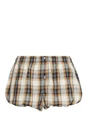 ACNE STUDIOS Check-Print Relaxed-Fit Woven Shorts