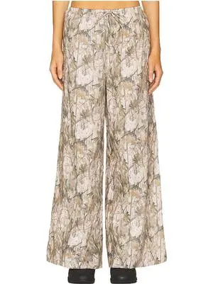 MONTCE Cargo Drawstring Wide Leg Pant - Camo