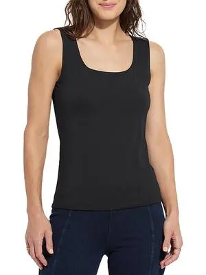 Lyssé Evie Scoop Neck Tank Top Black