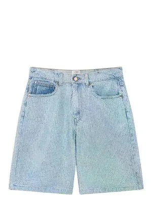 Casablanca Cotton Denim Shorts - Blue