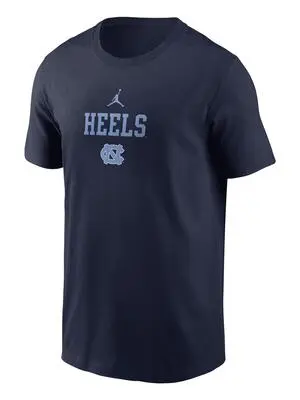 JORDAN North Carolina 2-hit Stacked Brand College T-shirt - Blue