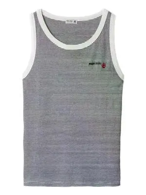 Miu Miu Ribbed Tank Top - White