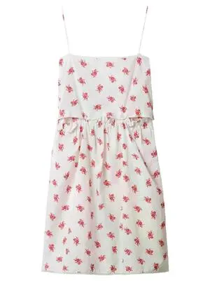Miu Miu Cotton-poplin Dress - White