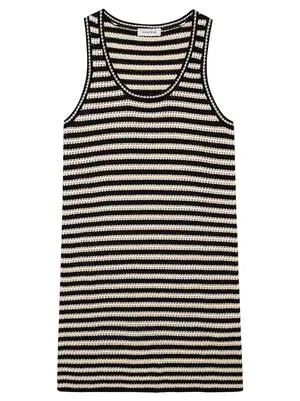 ANINE BING Arie Mini Dress - Black And Ivory Stripe