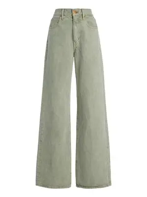 SLVRLAKE Grace High-Rise Wide-Leg Jeans