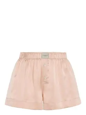 Comme Si La Boxer Classica Silk-charmeuse Shorts - Pink