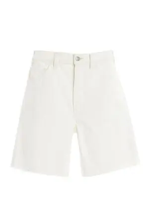 NILI LOTAN Russel Denim Shorts Ivory