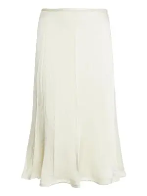 JIL SANDER Wool-blend Midi Skirt - White