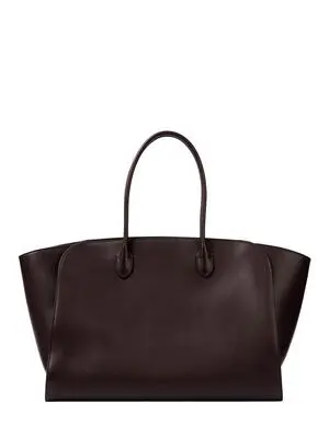 THE ROW Marlo Large Leather Tote - Brown