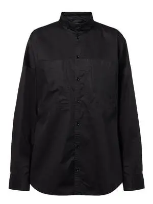 LEMAIRE Cotton Satin Shirt - Black