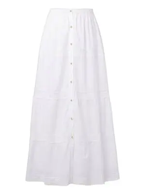 Melissa Odabash Cate Lace-trimmed Maxi Skirt - White