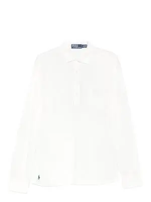 Polo Ralph Lauren Long-sleeve Linen Polo Shirt - White