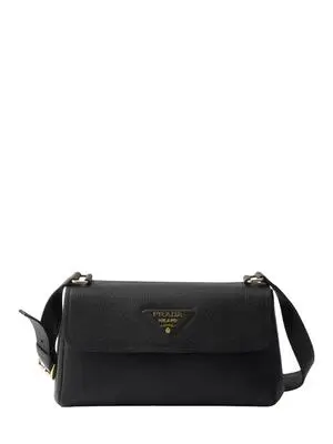 Prada Small Leather Shoulder Bag - Black