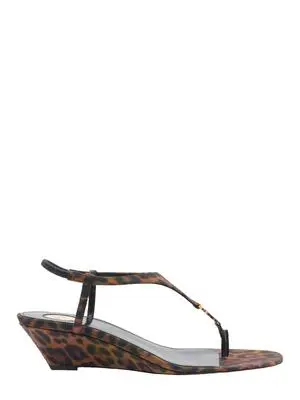Saint Laurent 40mm Cassandra Sandals - Brown