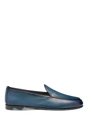 Santoni Leather Loafers - Blue