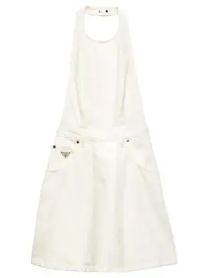 Prada Denim Mini Dress - White