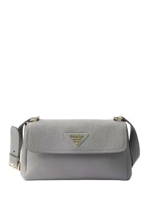 Prada Leather Shoulder Bag - Grey
