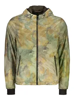 MOORER Printed Bomber Jacket - Green