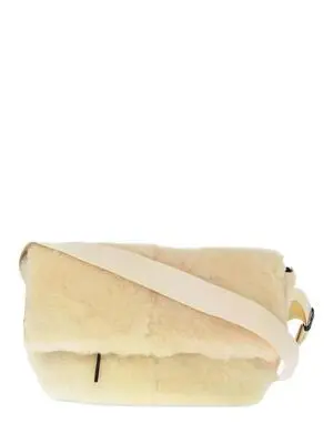 JIL SANDER Shearling Crossbody Bag - Neutrals