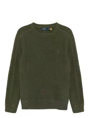Polo Ralph Lauren Waffle-knit Wool-alpaca Sweater - Green