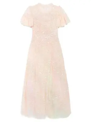 NEEDLE & THREAD Deco Dot Gloss Gown - Pink