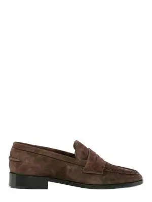ATP ATELIER Airola Suede Loafers Brown