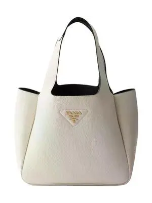 Prada Small Leather Tote - White